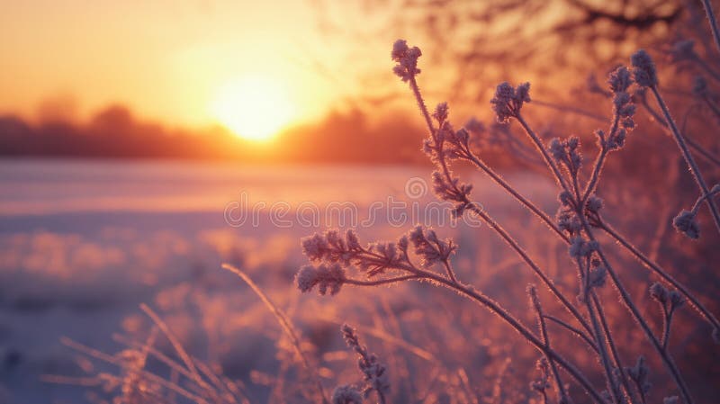 Sunrises in Cold Mornings: Dawn Breaking Over a Still, Frosty Landscape ...