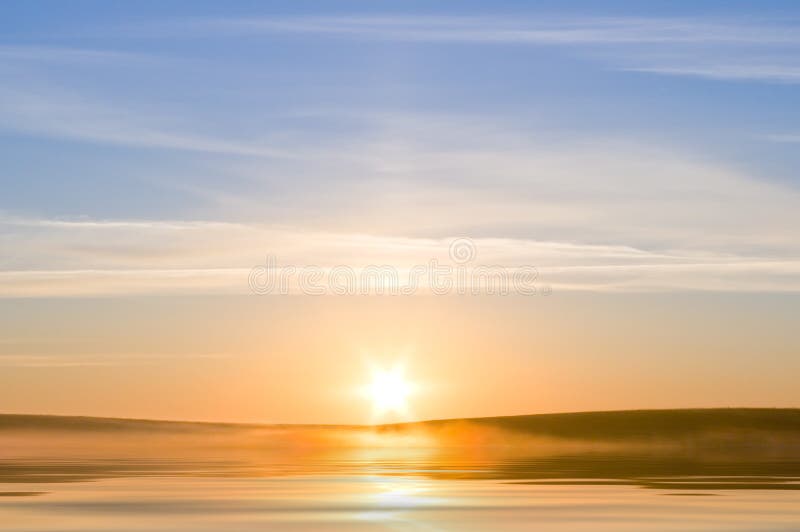 Sunrising on the sea stock image. Image of ecology, beautiful - 17800669