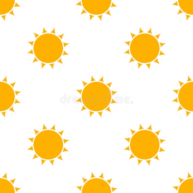 Suns Seamless Pattern. Sun Wallpaper Stock Vector - Illustration of ...