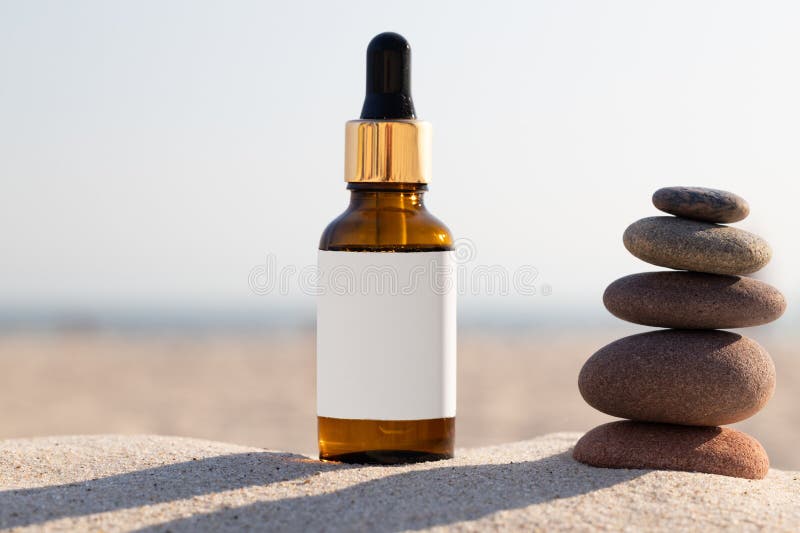 Sunscreen Bottle with Blank Label Stock Photo - Image of bottle ...