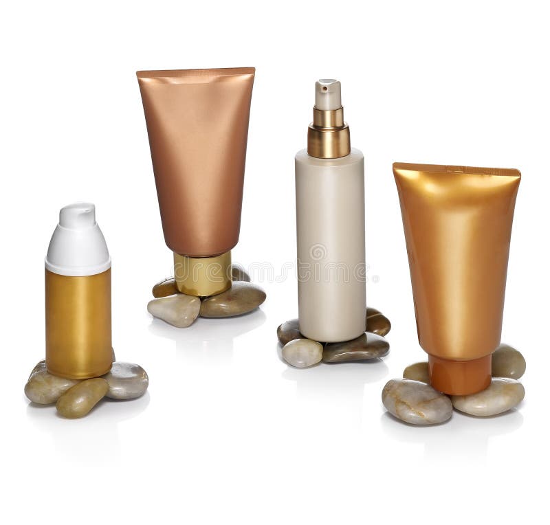 Sunscreen containers stock photo. Image of dispenser - 23096728