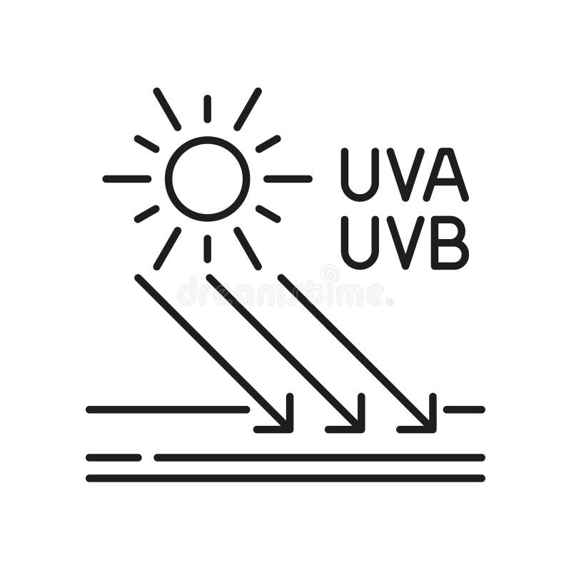 Sunscreen Cosmetics. UVA UVB Sun Rays Reflection Stock Vector ...