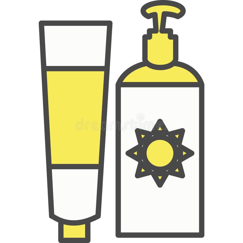 Sunscreen Cream Spf Lotion Vector Icon Stock Vector - Illustration of ...