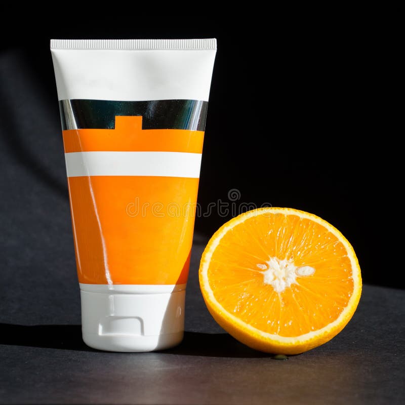 Tube Of Sunscreen With A Painted Sun Cream Stock Photo - Image of ...