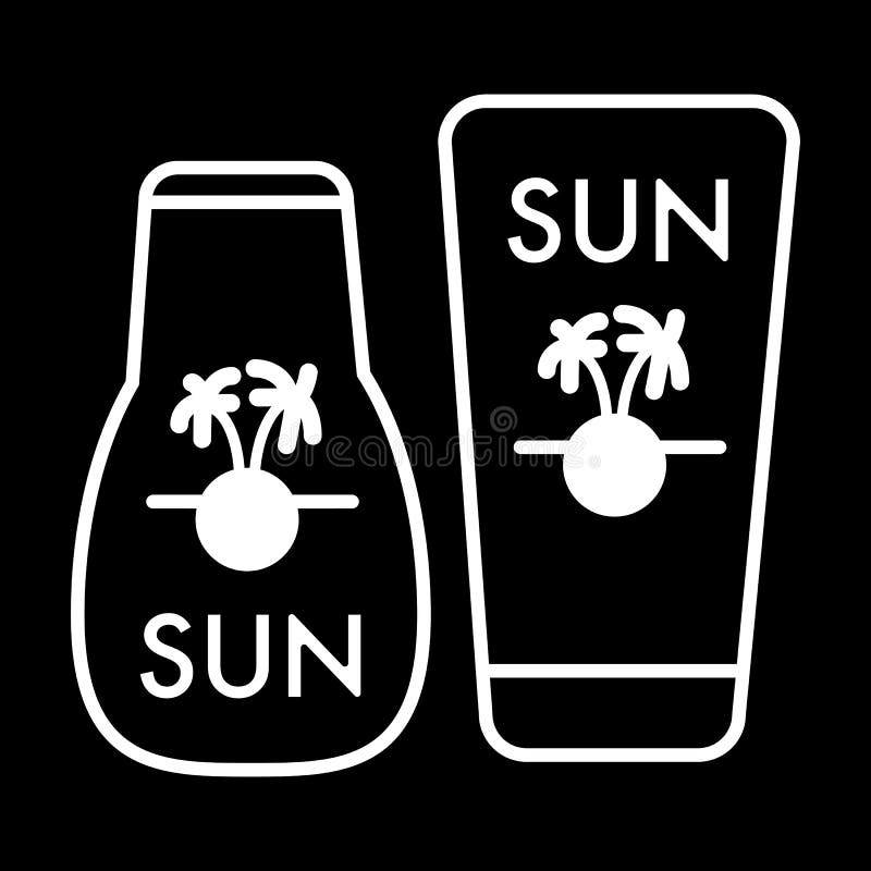 Sunscreen Icon. Outline Vector Illustration Of Sunscreen Vector Icon ...