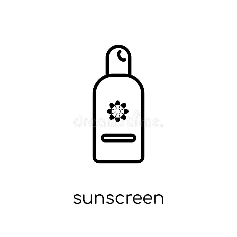 Sunscreen Icon from Summer Collection. Stock Vector - Illustration of ...