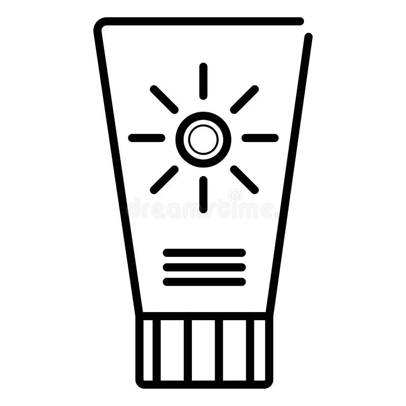 Sunscreen Jar Icon, Flat Style Stock Vector - Illustration of lotion ...