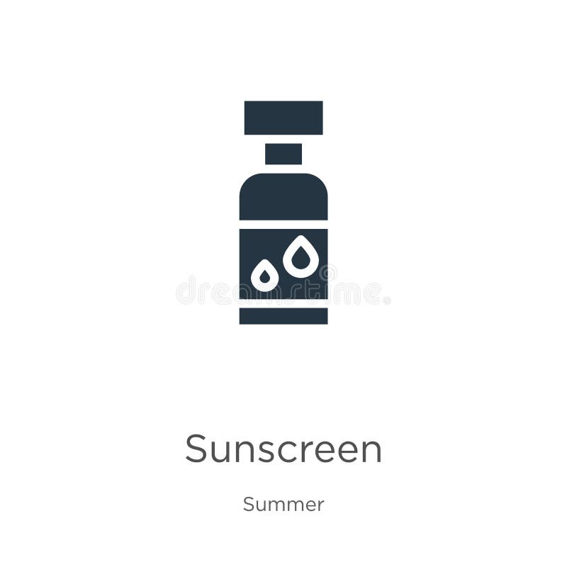 Sunscreen Icon Vector. Trendy Flat Sunscreen Icon from Summer ...