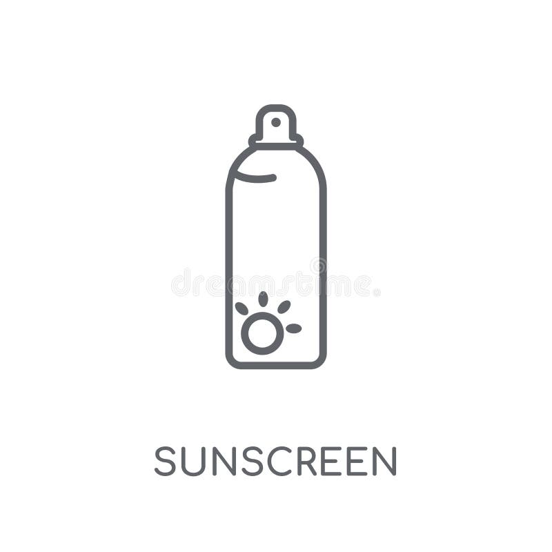 Sunscreen Icon. Trendy Sunscreen Logo Concept on White Background from ...