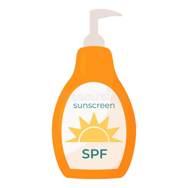 Sunscreen plastic bottle stock vector. Illustration of safe - 277104317