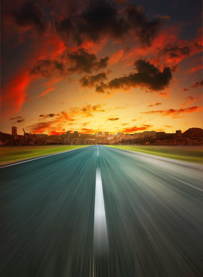 Sunset stock image. Image of freeway, movement, city - 11173967