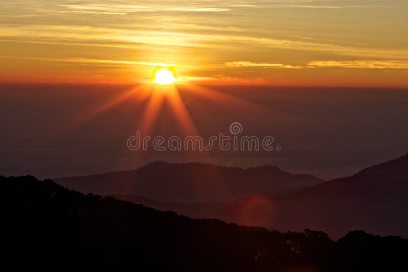 Sunset stock photo. Image of range, sunset, sight, skyline - 17645048