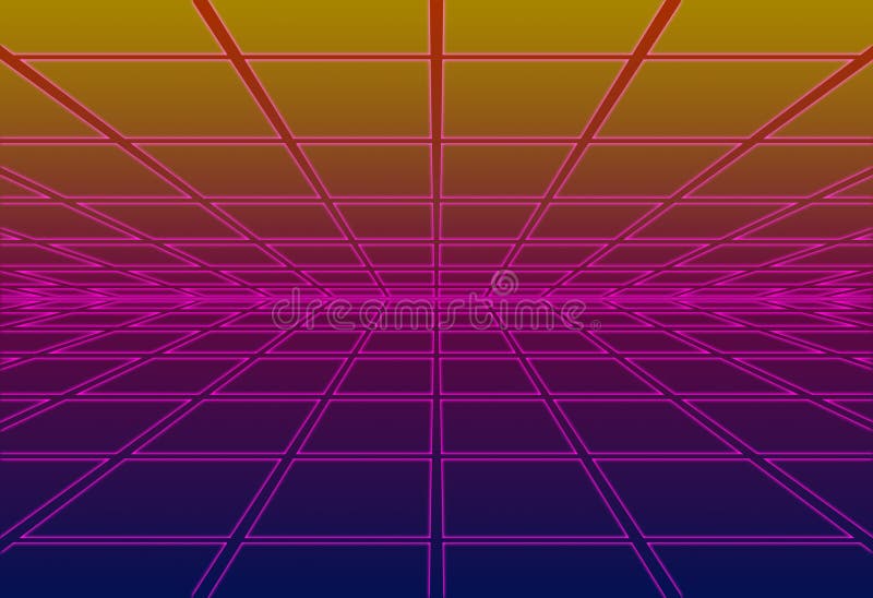 Abstract 80s Background with Gradient and Pattern Stock Illustration ...