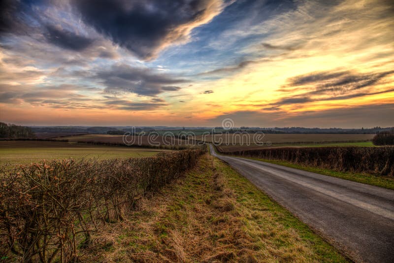 Misty North York Moors at Sunset Stock Photo - Image of yorkshire ...