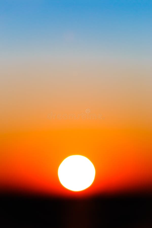 Sunset Abstract With Sun And Gradient Sky Stock Photo - Image of ...