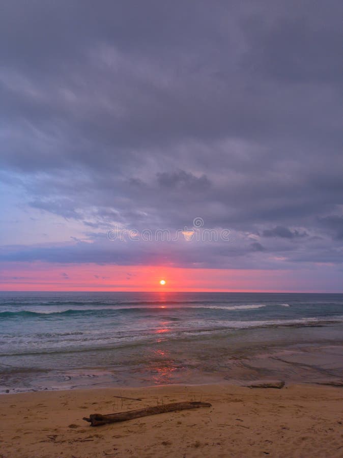 Sunset in the Afternoon on the Beach Beautiful Indonesia Stock Image - Image of afternoon ...