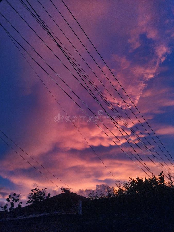 Sunset sky in afternoon stock photo. Image of nature - 242839070