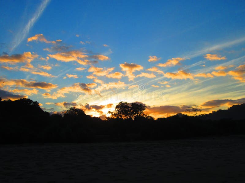 Sunset in the Afternoon Landscape Stock Image - Image of weekend, relax ...