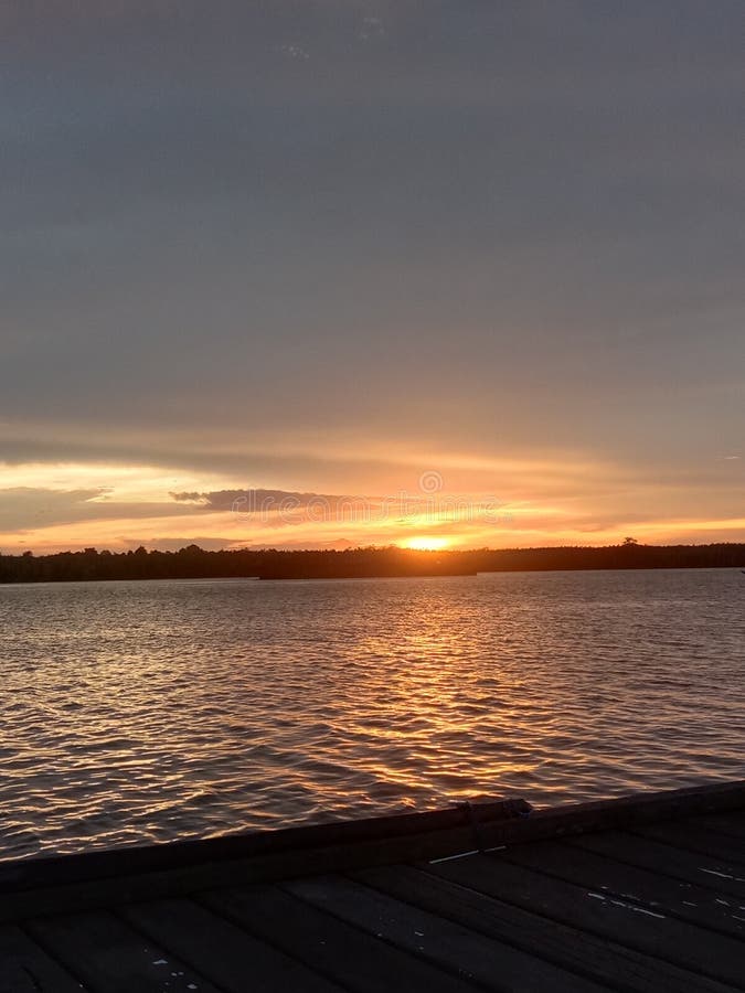 The Sunset in the Afternoon is Very Beautiful Stock Photo - Image of ...