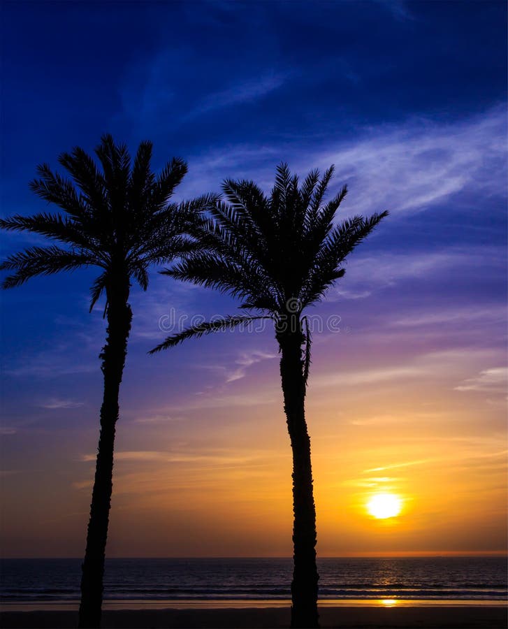 Sunset in Agadir, Morocco stock image. Image of golden - 48827305