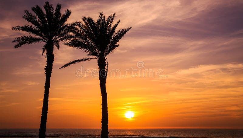 Sunset in Agadir, Morocco stock photo. Image of morocco - 41563172