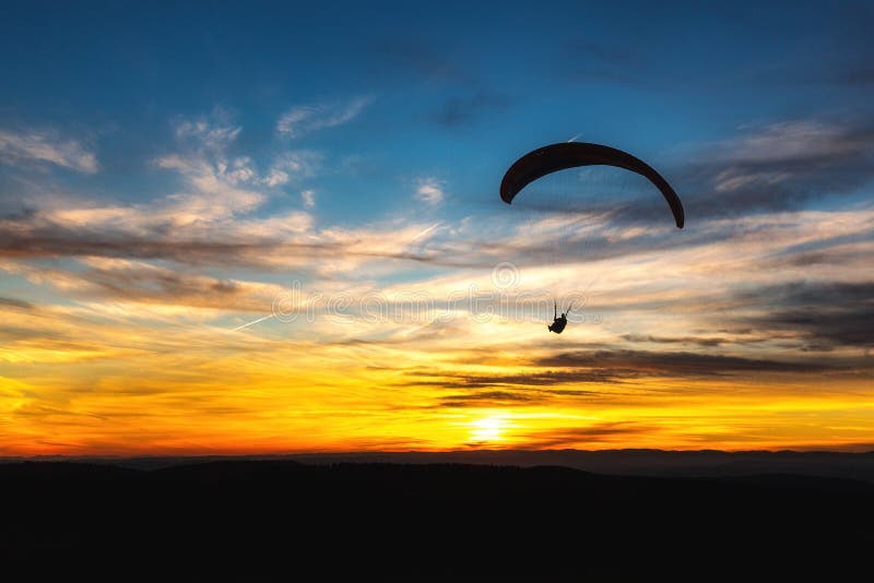 Sunset from the air stock image. Image of clouds, sunset - 63004833