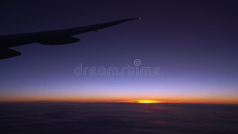 Sunset through an Airplane Window Stock Footage - Video of evening ...