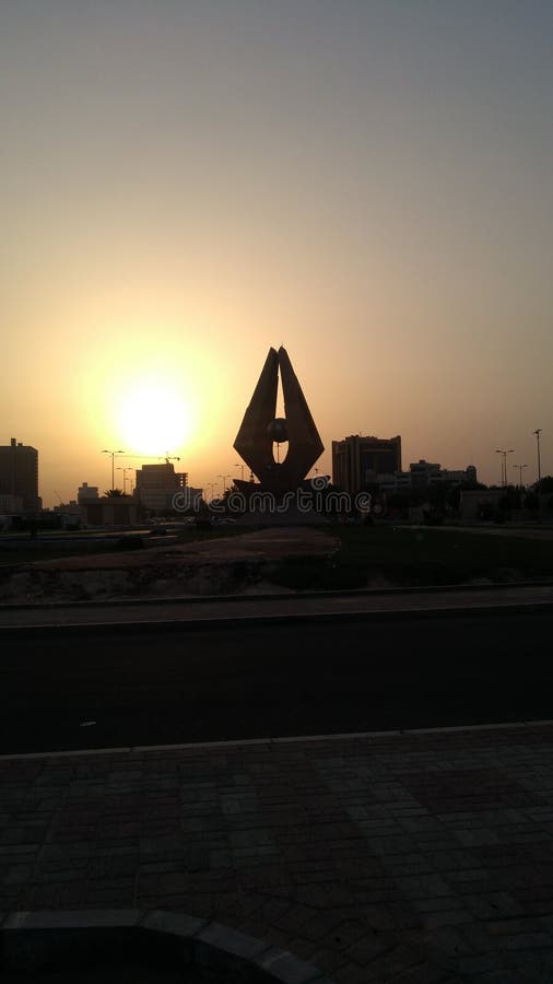 Sunset in Al Khobar stock image. Image of anthropomorphic - 92419347