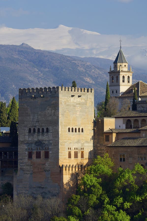 Sunset in Alhambra stock photo. Image of alhambra, mountain - 22017790