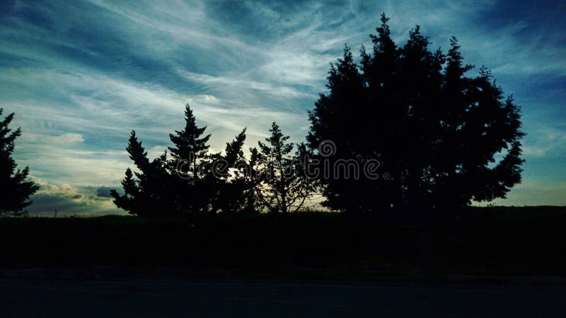 Sunset all dark stock photo. Image of sunset, home, dark - 113751350