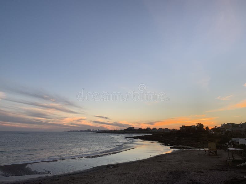 Sunset along the Beach stock image. Image of beautiful - 146683059