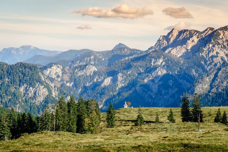 Sunset in the alps stock image. Image of beautiful, landscape - 47687631