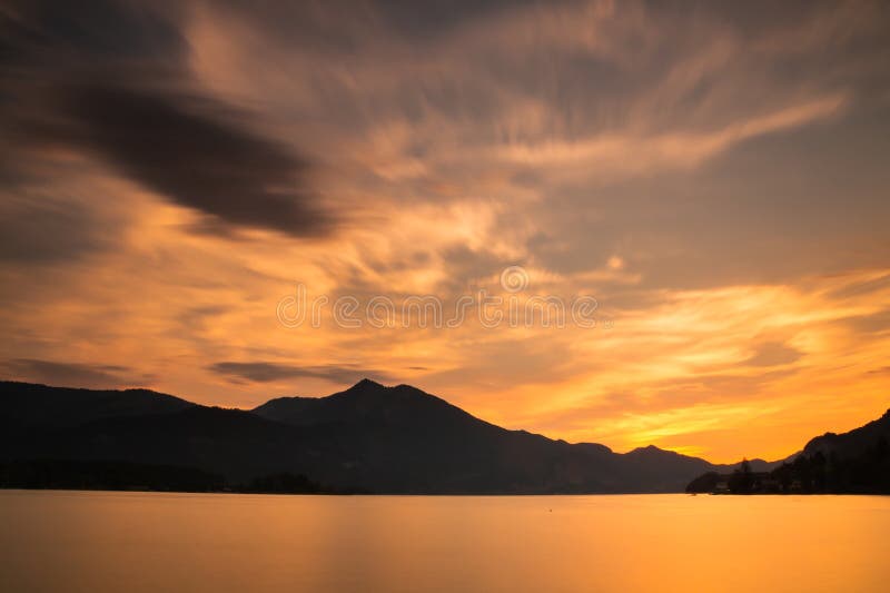 Sunset in the Alps stock image. Image of range, sunlight - 130697781