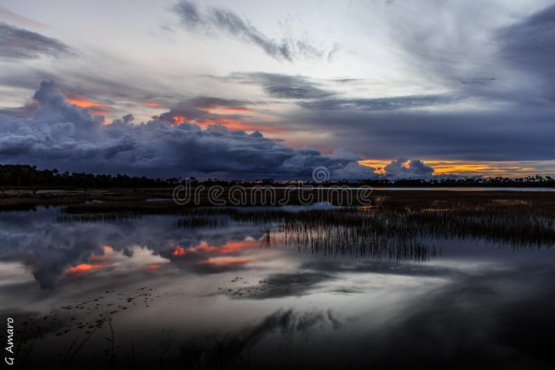 Sunset In The Amazon Storm Picture. Image: 100885163