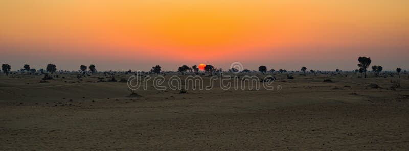 Sunset in the Arabian Desert Stock Photo - Image of sandy, desert: 61037548
