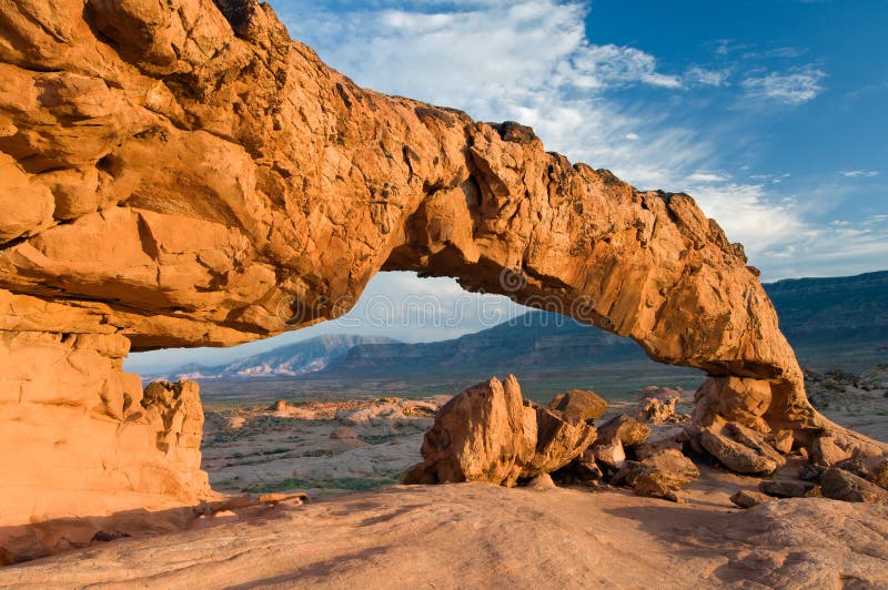 Sunset Arch stock photo. Image of clouds, geology, horizontal - 3215508