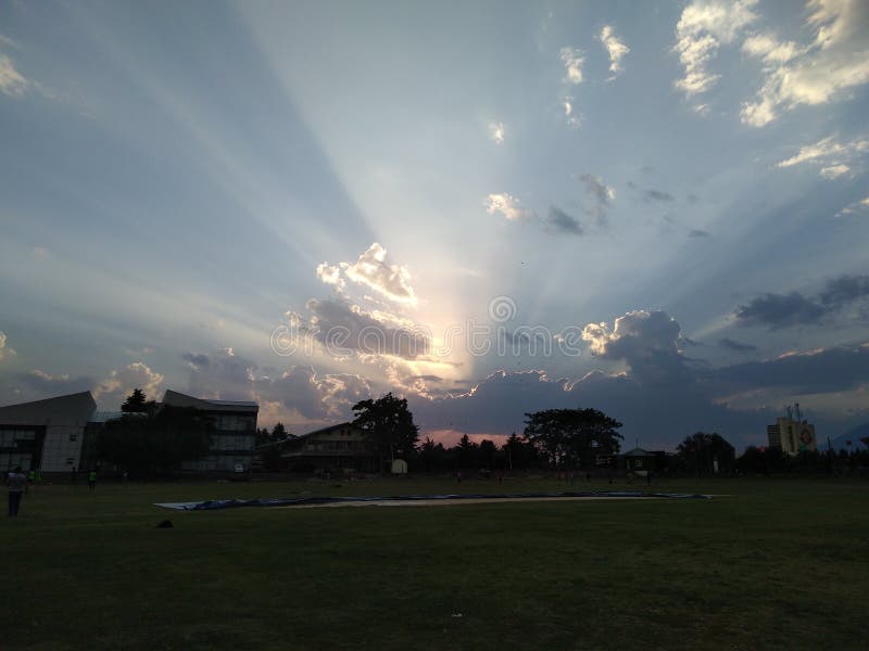 Sunset Art Hope Real Peace Shine Clouds Sky Stock Photo - Image of hope ...