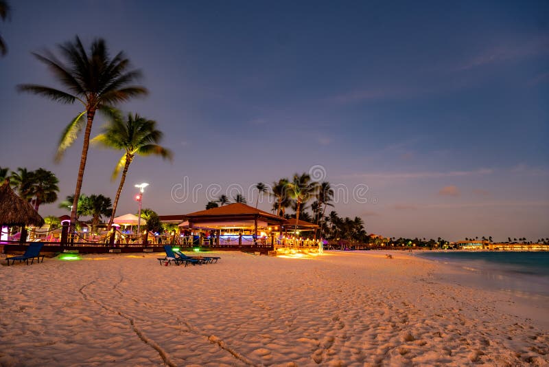 Sunset Aruba at Divi Beach,colorful Sunset at the Beach in Aruba Stock ...