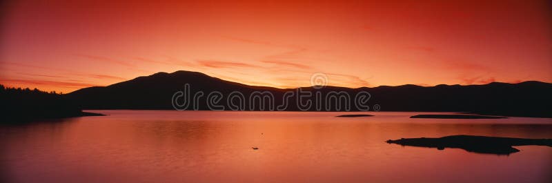 Sunset at Ashokan Reservoir Stock Image - Image of lakes, natural: 23175749