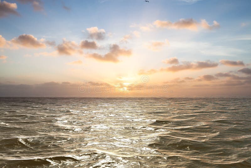 Sunset on the Atlantic Ocean. Stock Photo - Image of sanibel, clouds ...