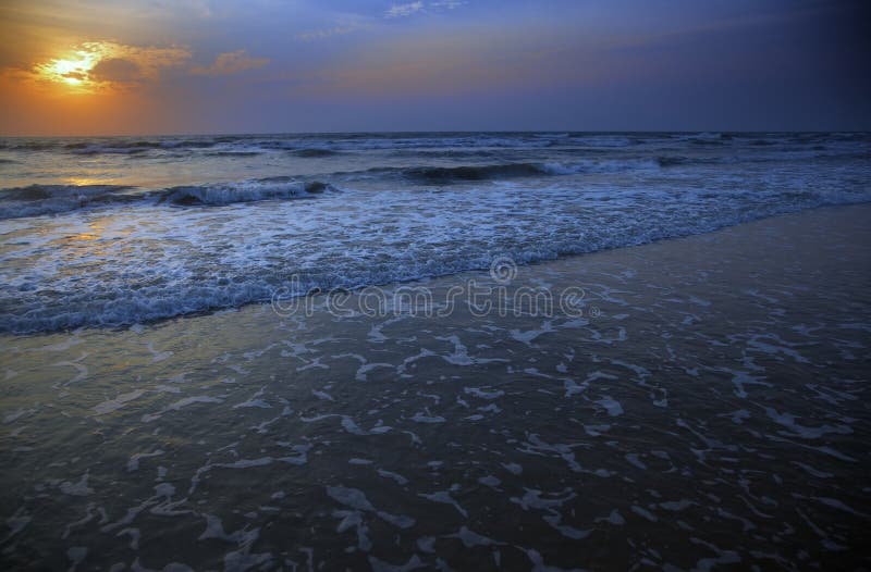 Sunset at Atlantic Ocean stock image. Image of atlantic - 86270273