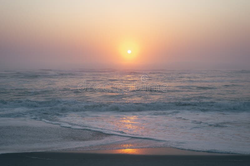 Sunset at Atlantic ocean stock photo. Image of nature - 167232774