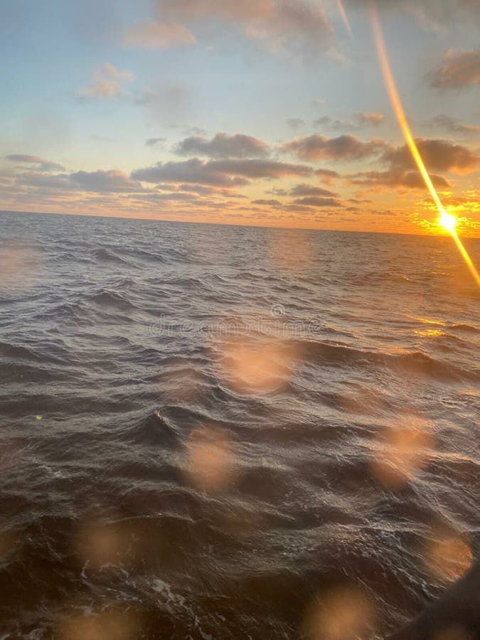 Sunset in the Atlantic Ocean Stock Image - Image of sunrise, coast ...