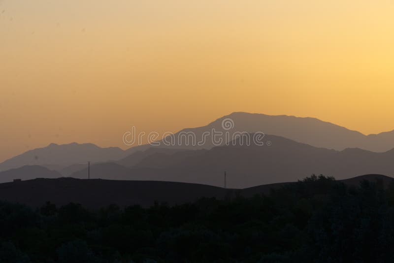 Sunset in atlas mountains stock image. Image of atlas - 98536693