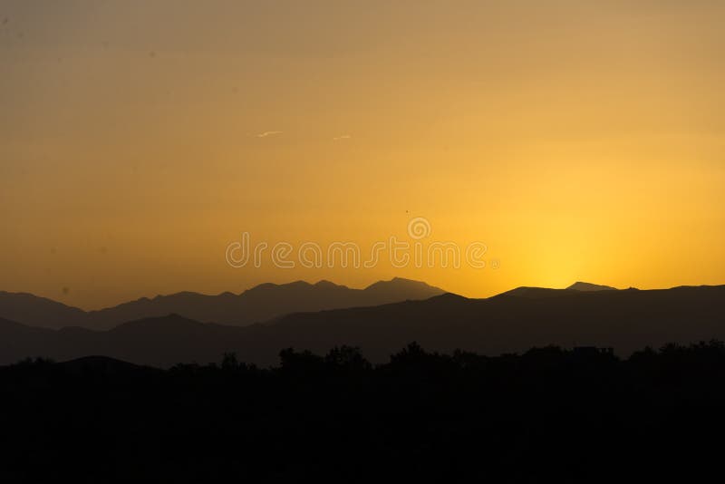 Sunset in atlas mountains stock image. Image of light - 98536571