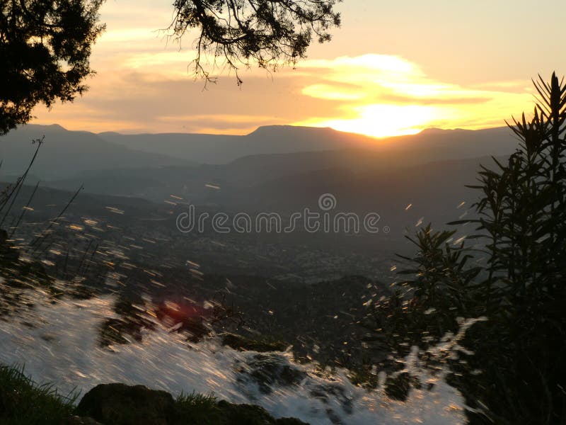 Sunset in atlas stock photo. Image of morocco, atlas - 167595420