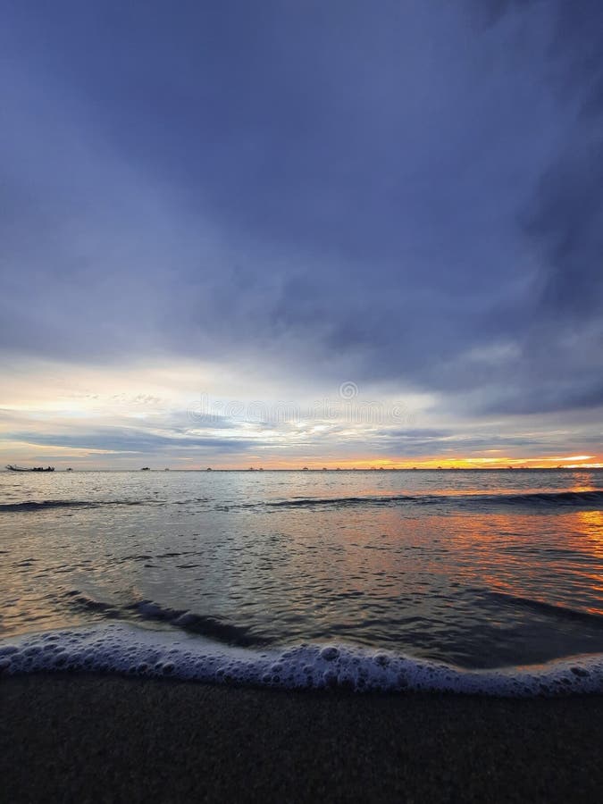 Sunset Atmosphere in the Afternoon on the Beach with an Extraordinary ...