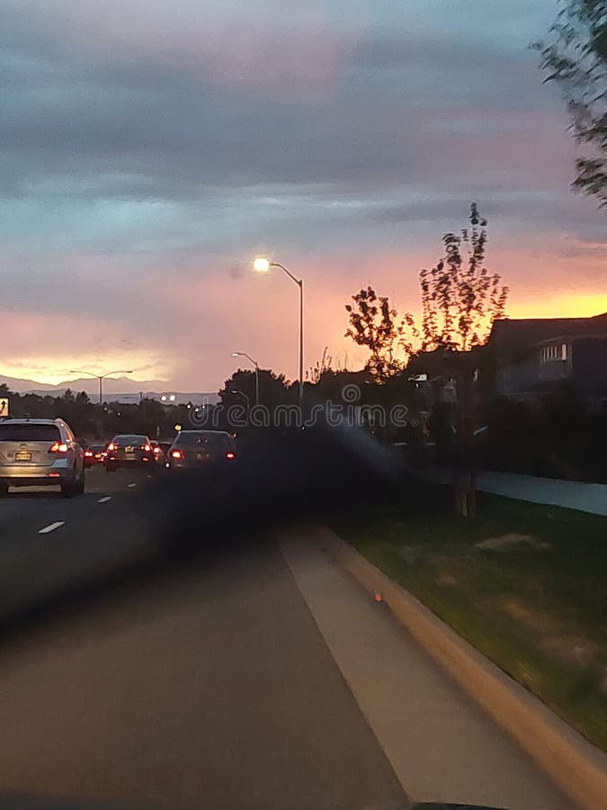 Sunset in Aurora Colorado stock photo. Image of sunset - 252380182