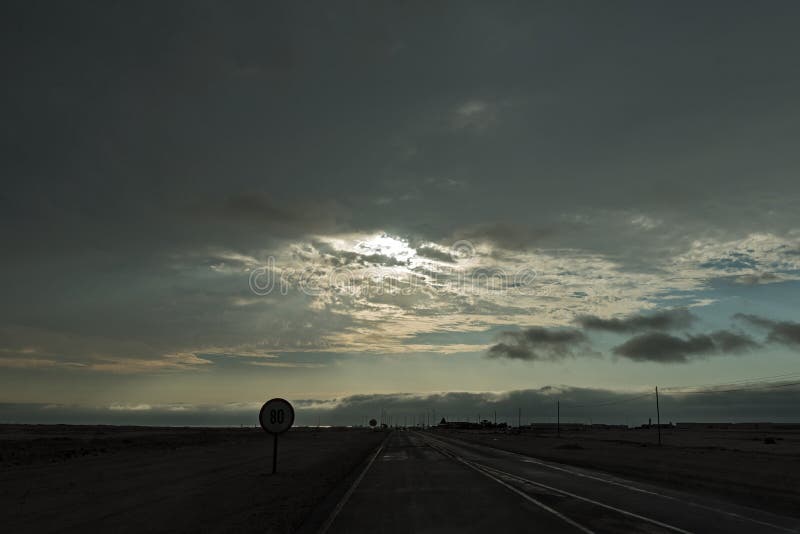 Golden Yellow Dusty Sunset Cumulus Clouds after Sunset in Sky Blue ...