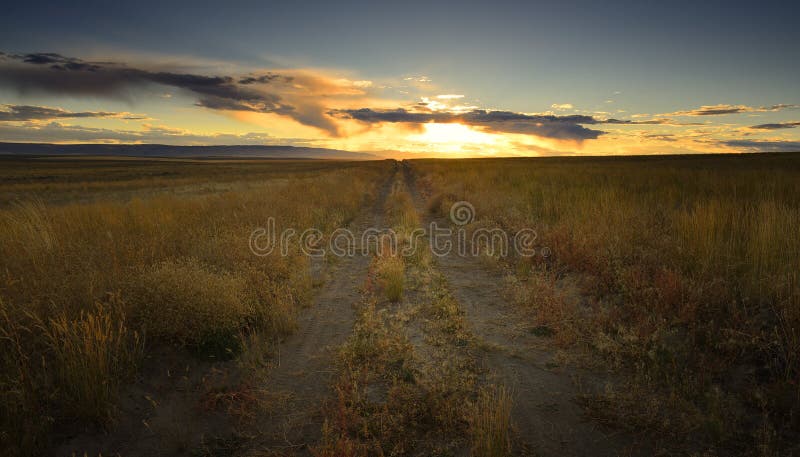 Sunset Back Road stock image. Image of hope, hopeful - 82144917